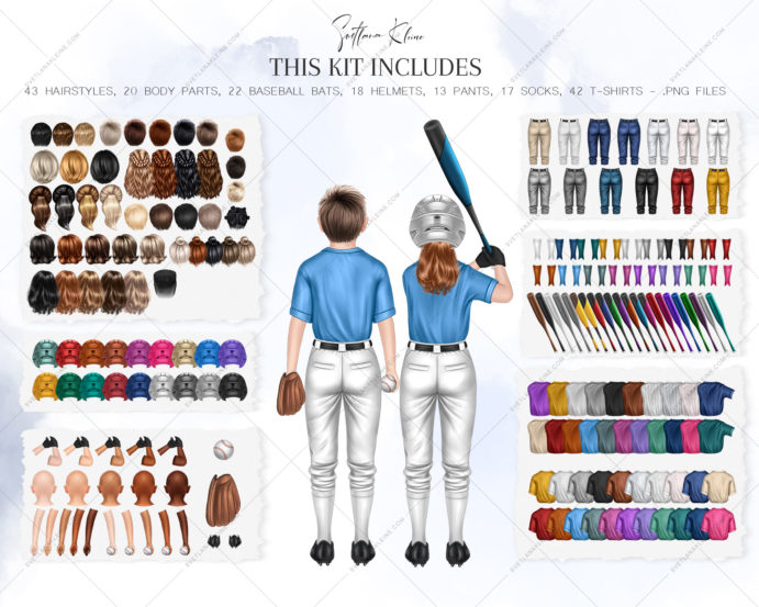 Baseball Family Clip Art - Svetlana Kleine