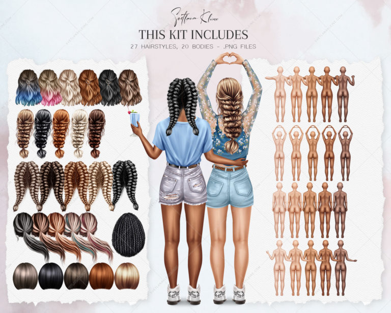 Teen Girls Clip Art, Summer Clothes Clipart, Teenagers PNG - Svetlana ...