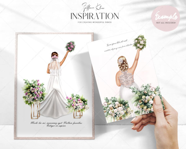 Bridal Salon Clip Art, Wedding Clipart, Bride PNG, Plus Size - Svetlana ...