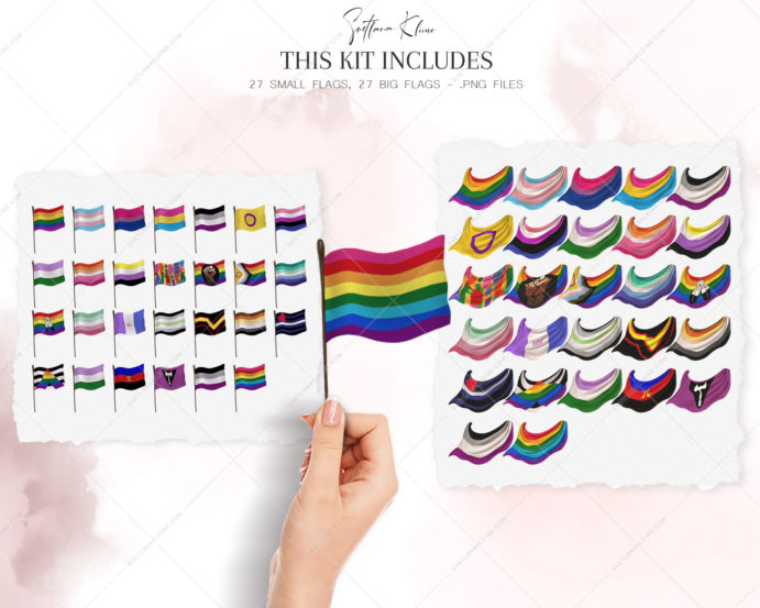 LGBTQ Clipart, Identity Clip Art, LGBT Pride Flags, Symbols - Svetlana ...