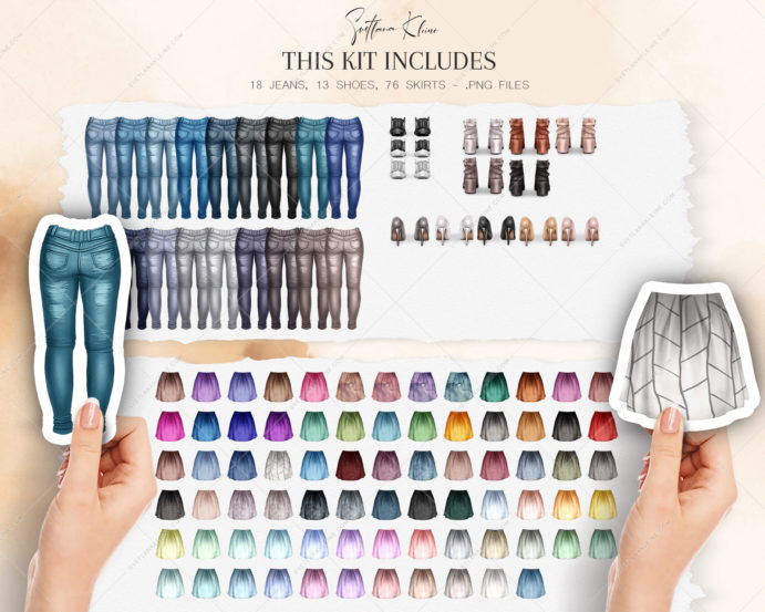 Teen Girl Creator, Teen Girl Custom Clipart, Clothes Kit - Svetlana Kleine
