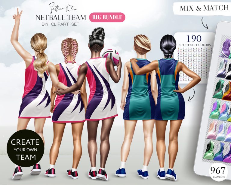 Netball Clipart, Team Portrait Creator - Svetlana Kleine