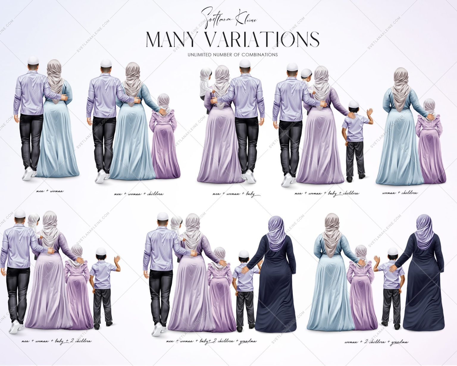 Muslim Family Clipart - Svetlana Kleine