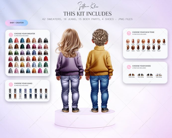 People Clipart Bundle, All Ages - Svetlana Kleine