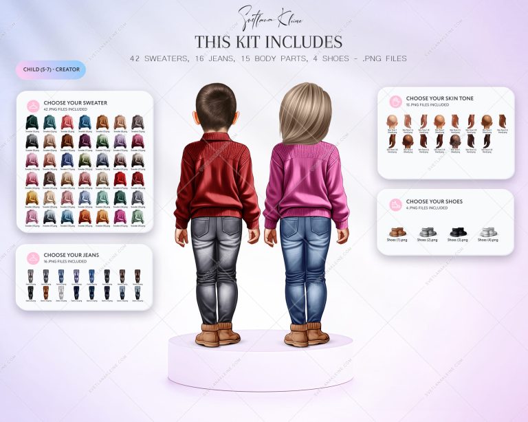 People Clipart Bundle, All Ages - Svetlana Kleine