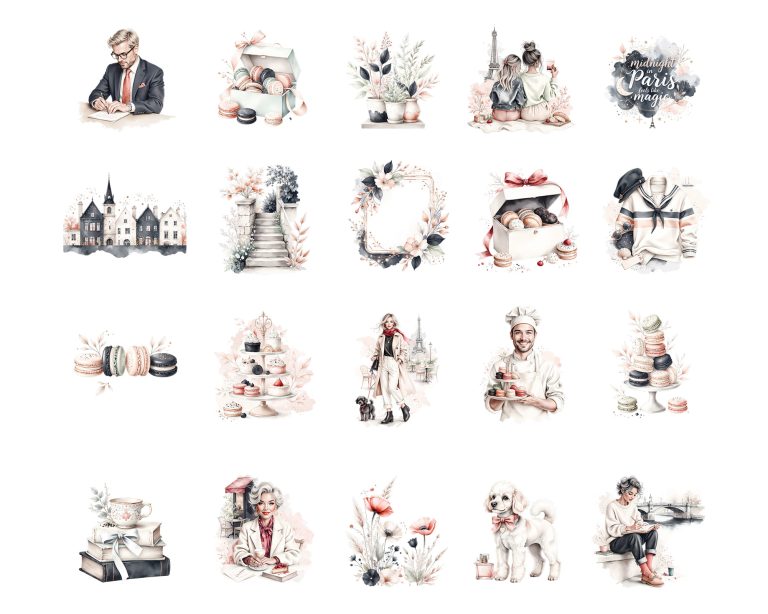 France Paris Clipart Set - Svetlana Kleine